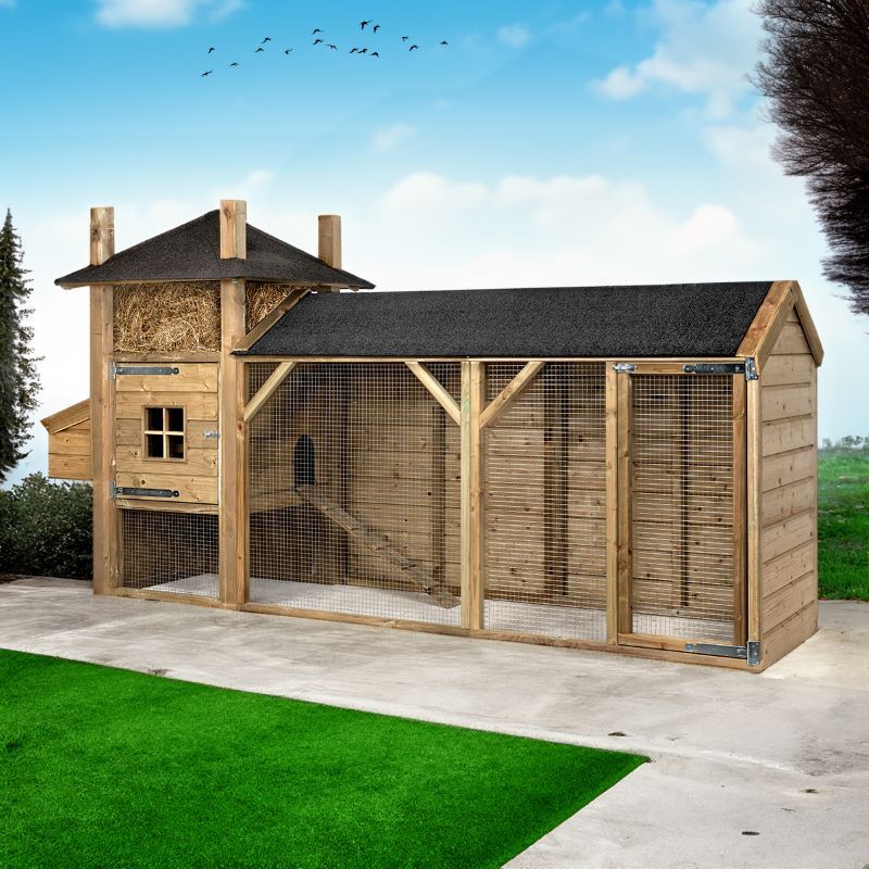 Kippenhok Hooiberg Bouwpakket Glorenza Lyn - Lage prijs | Kippenvilla.nl